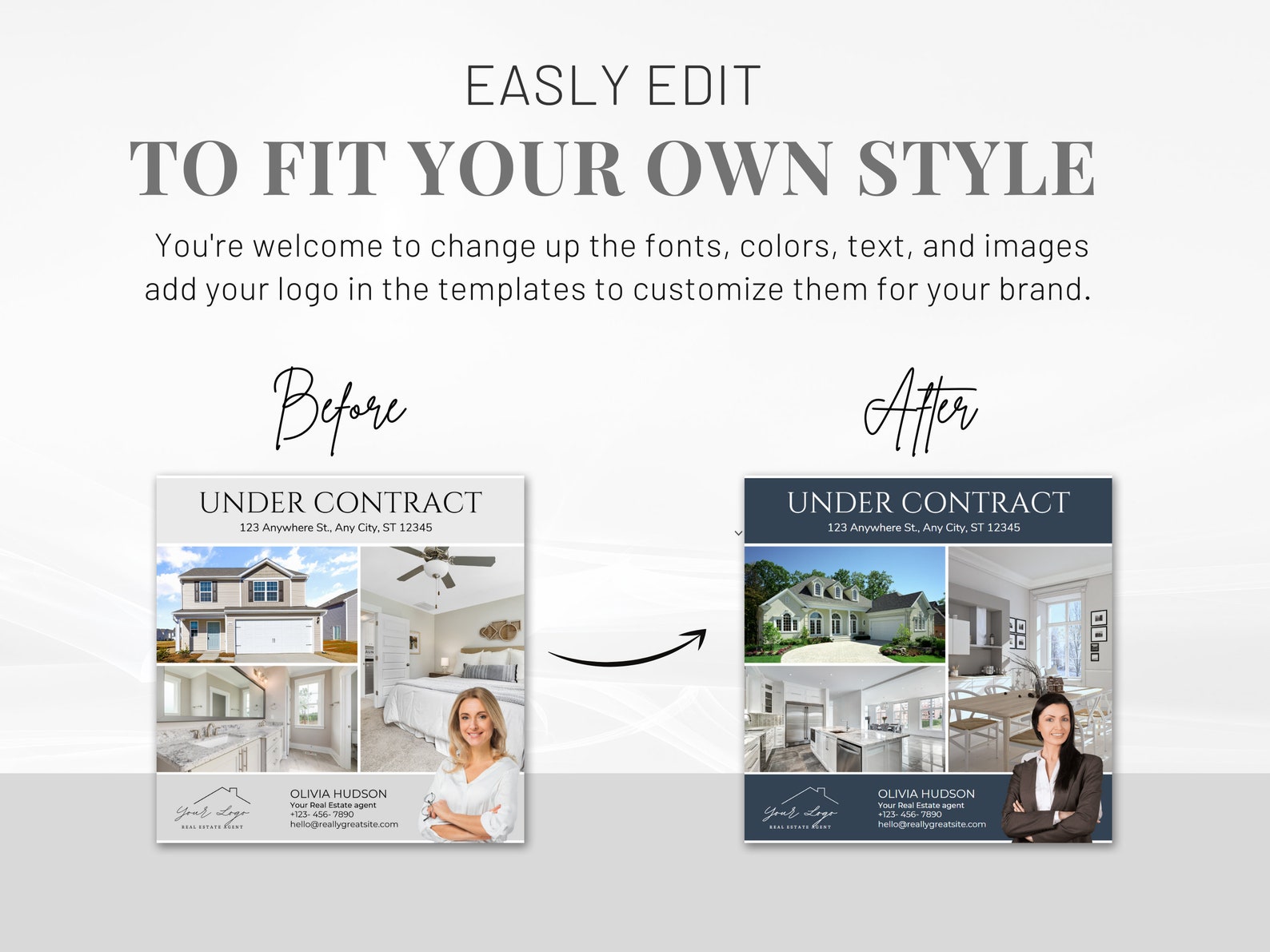 20 Under Contract Social Media Posts | Realtor Instagram Post Templates ...