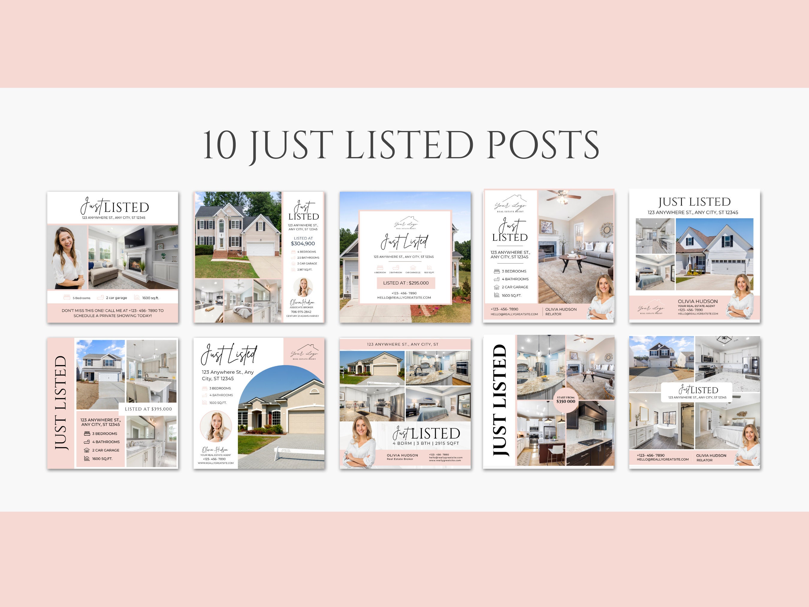 60 Pink Real Estate Social Media Listing Update Posts Instagram Posts ...