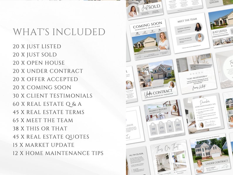 430 Real Estate Social Media Posts Bundle Realtor Social Media ...