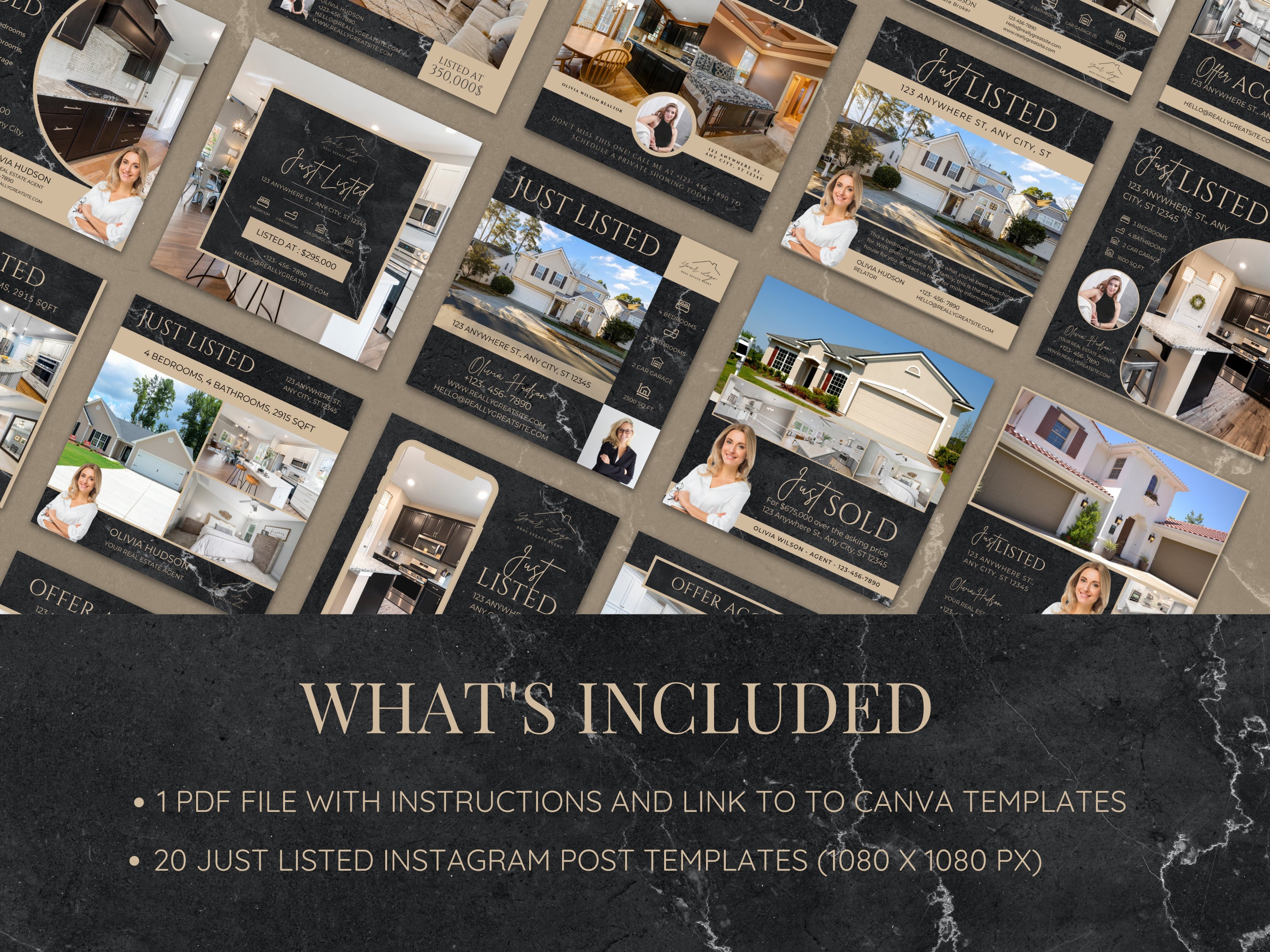 20 Marble Just Listed Social Media Posts Realtor Instagram Post ...