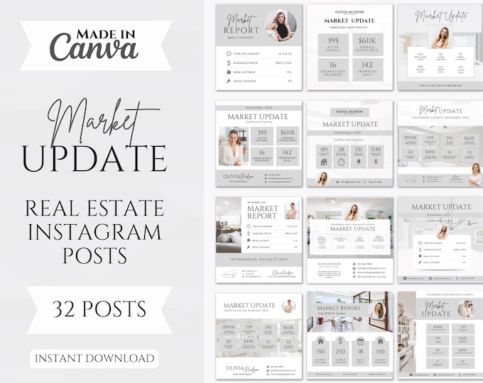 Market Update Instagram Post, Realtor Market Update, Real Estate Market ...
