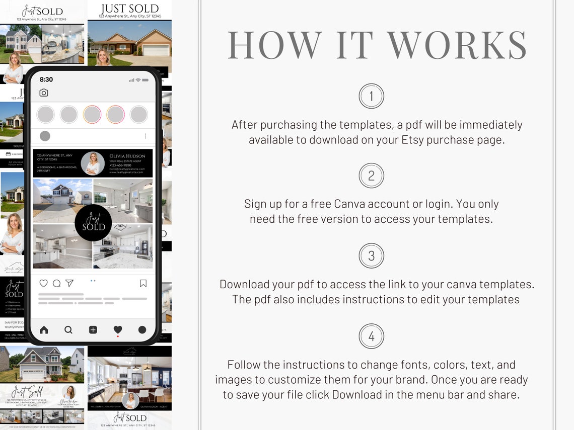 20 Just Sold Social Media Posts | Real Estate Instagram Post Templates ...