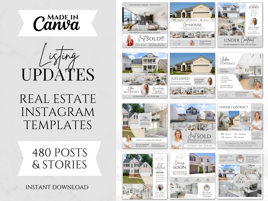 480 Real Estate Social Media Posts | Just Listed Posts | Just Sold ...