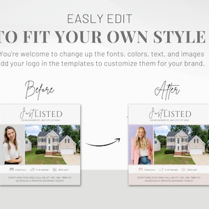 20 Just Listed Social Media Posts | Realtor Instagram Post Templates ...