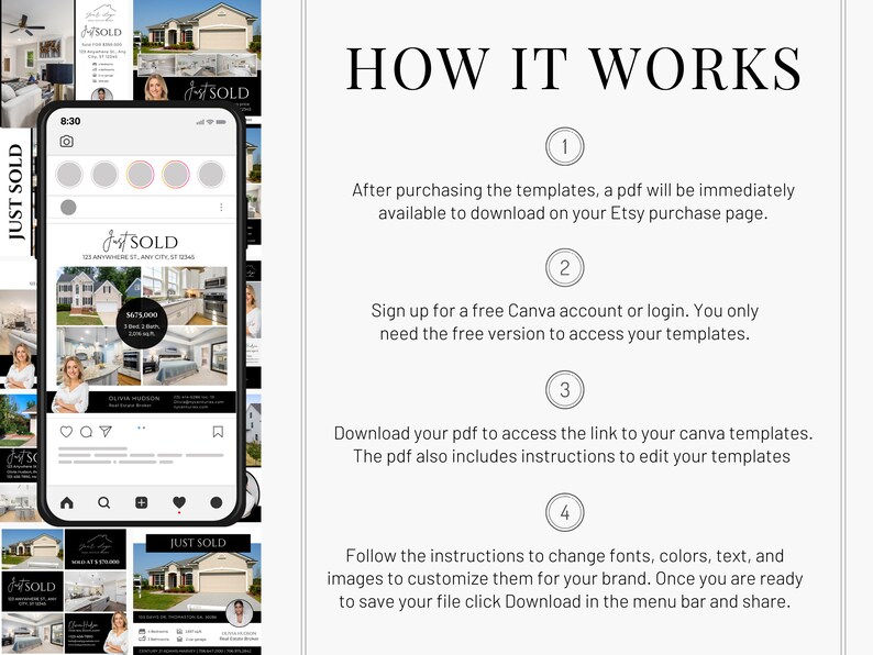 60 Just Sold Social Media Posts | Just Sold Instagram Post Templates ...