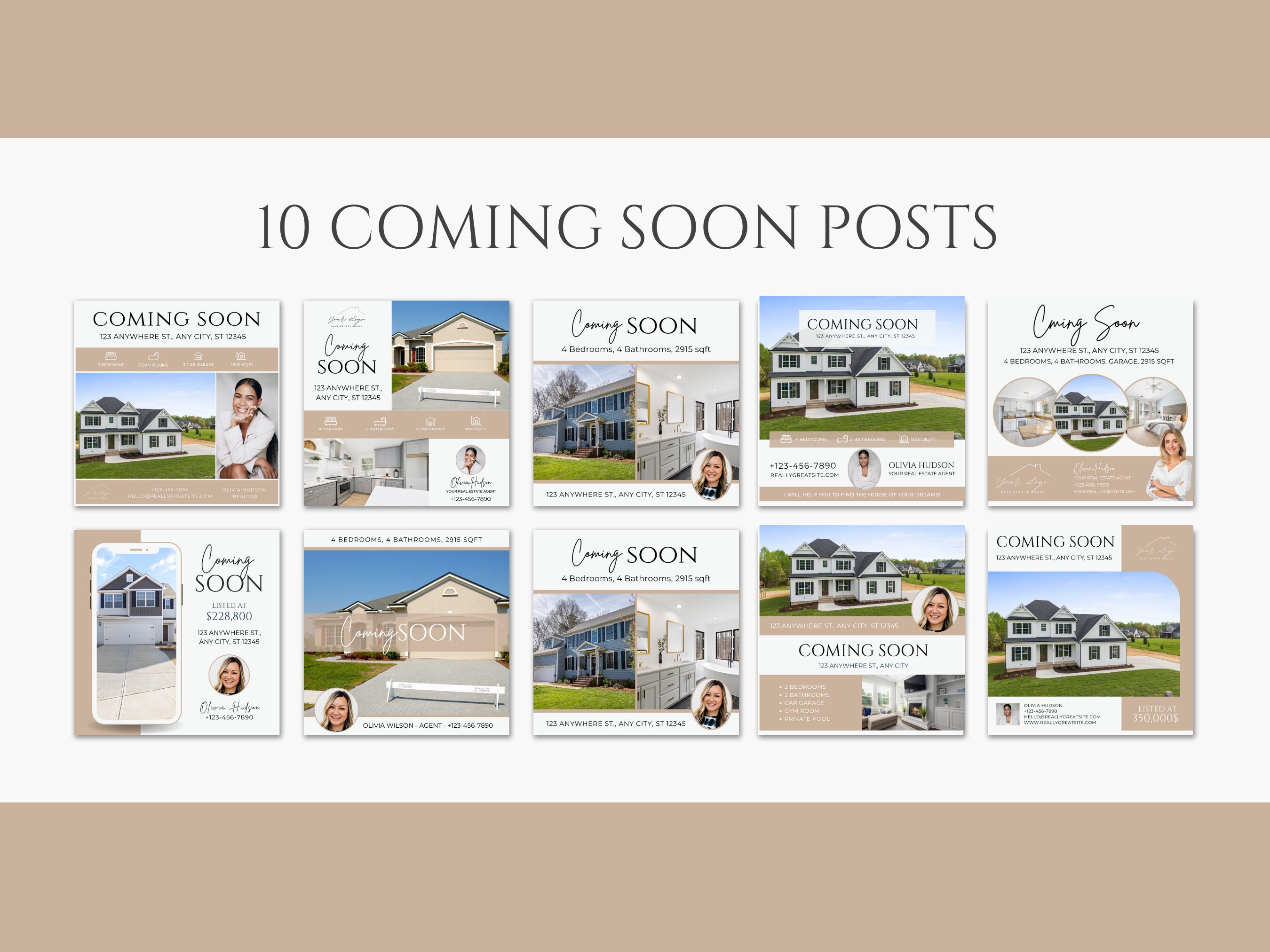 60 Beige Real Estate Social Media Listing Update Posts Instagram Posts ...
