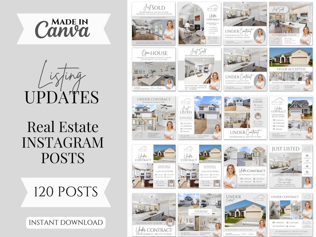 120 Real Estate Social Media Listing Update Posts | Real Estate ...
