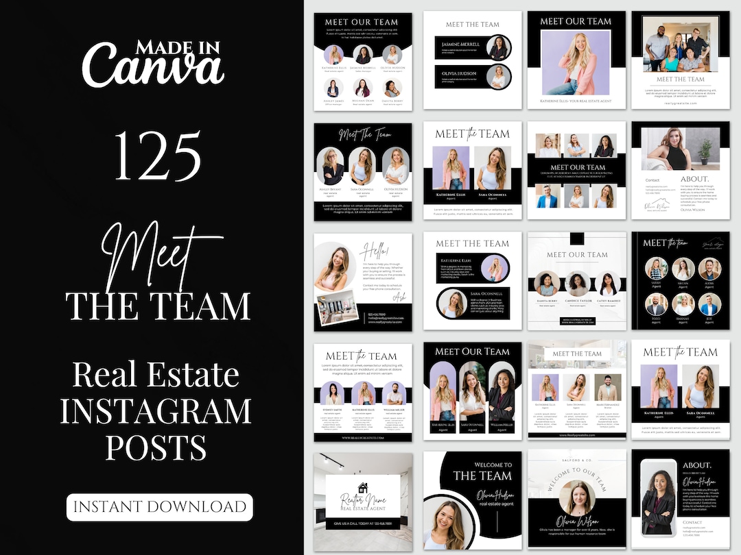 125 Meet the Team Social Media Posts | Real Estate Instagram Posts ...