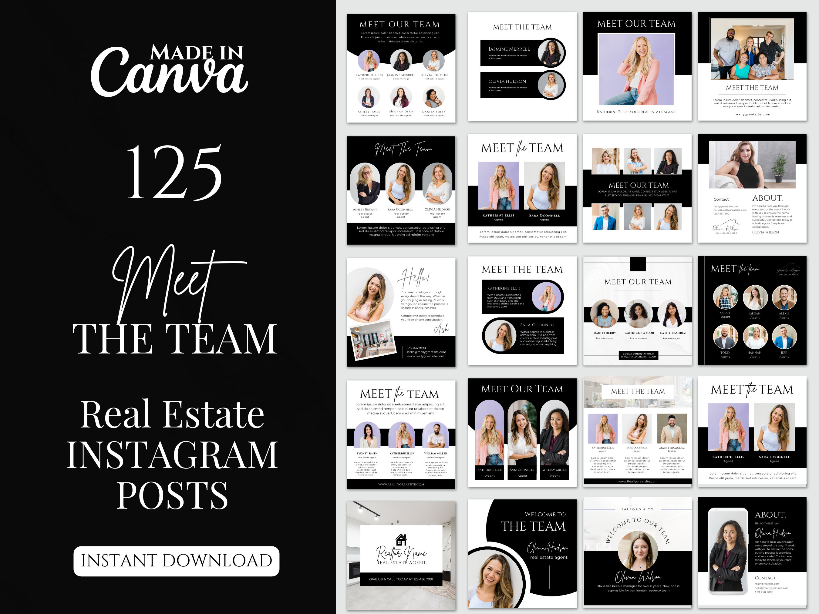 125 Meet the Team Social Media Posts | Real Estate Instagram Posts ...