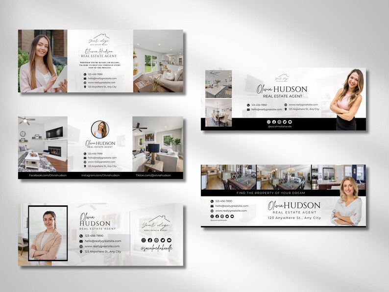 Modern Real Estate Facebook Cover Bundle | 25 Realtor Social Media ...