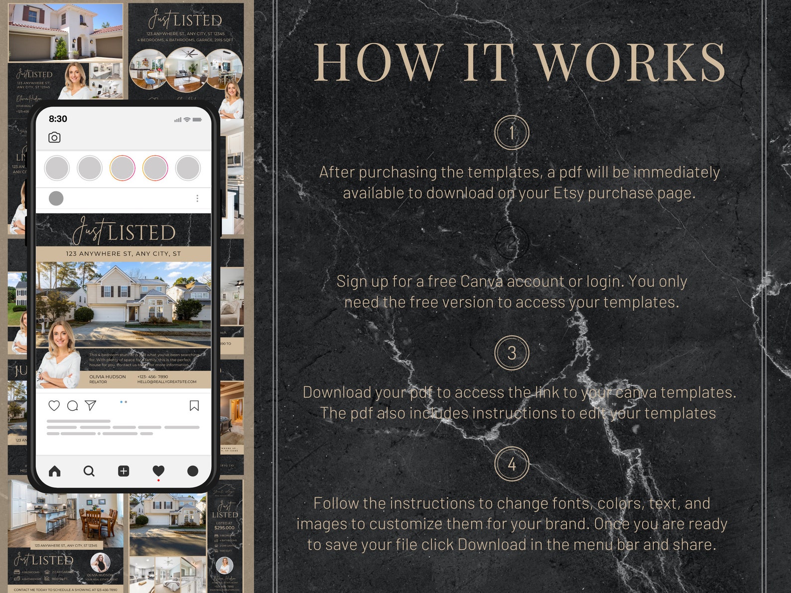 20 Marble Just Listed Social Media Posts | Realtor Instagram Post ...