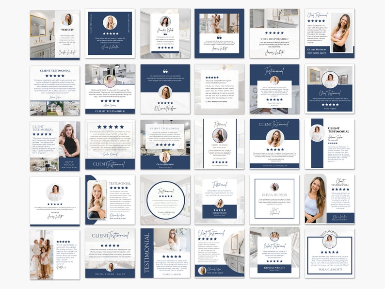 30 Client Testimonial Instagram Posts | Real Estate Marketing | Real ...