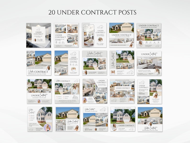 120 Real Estate Social Media Listing Update Posts Under Contract Posts ...