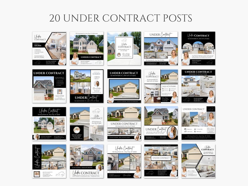 240 Real Estate Social Media Posts | Just Sold Posts | Under Contract ...