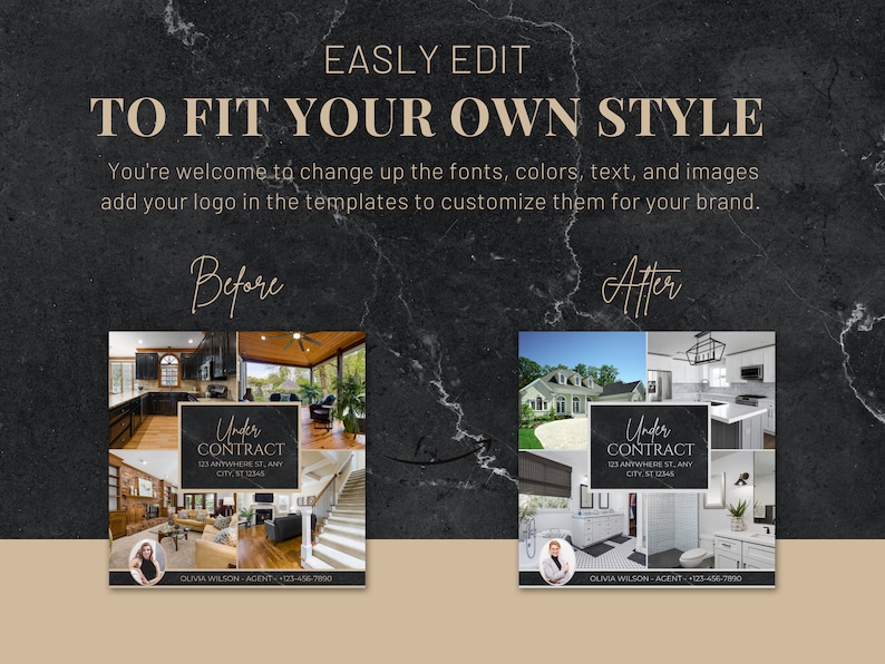 20 Marble Under Contract Social Media Posts | Realtor Instagram Post ...