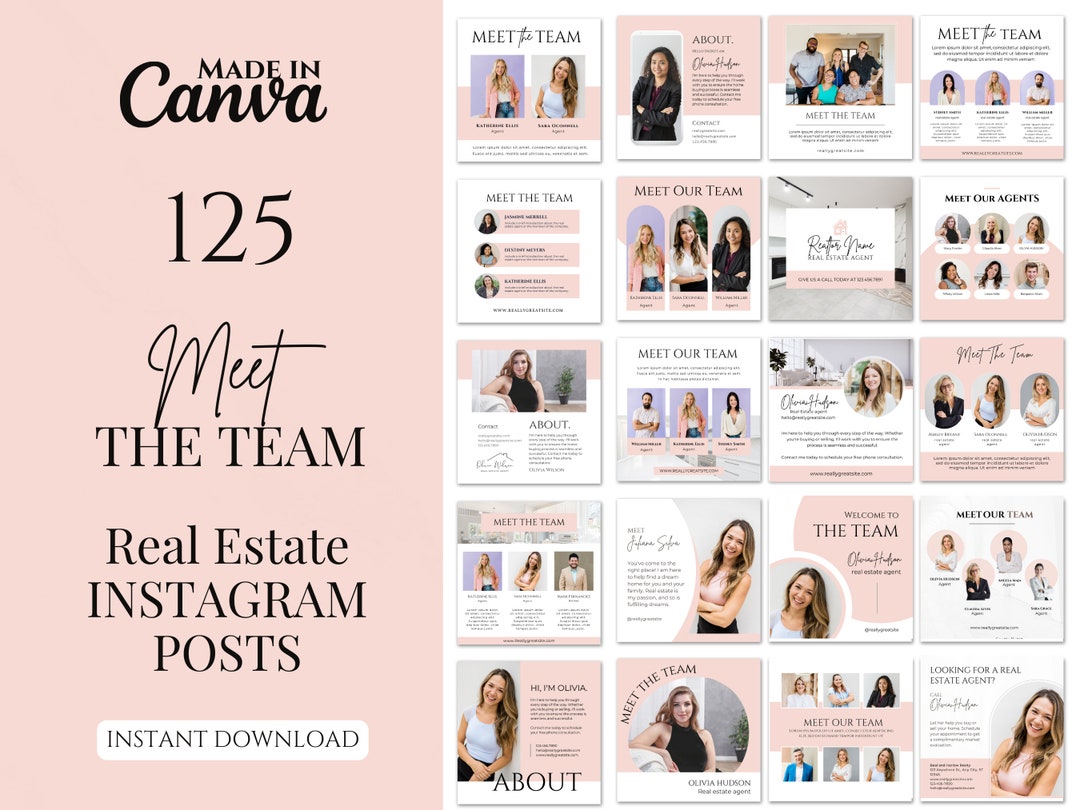 125 Meet the Team Social Media Posts | Realtor Instagram Posts ...