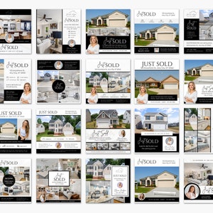 20 Just Sold Social Media Posts | Real Estate Instagram Post Templates ...
