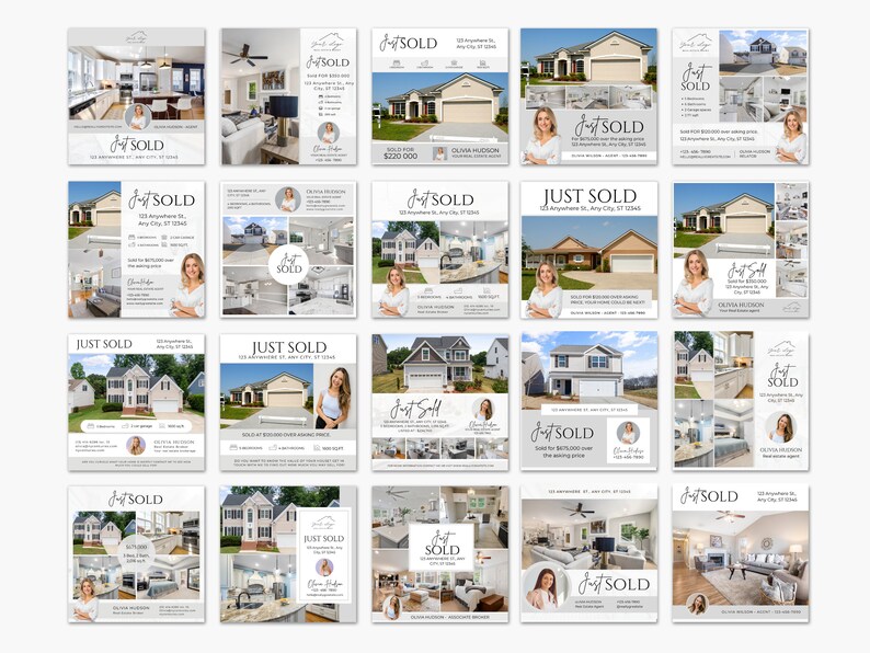 20 Just Sold Social Media Posts | Realtor Instagram Post Templates ...