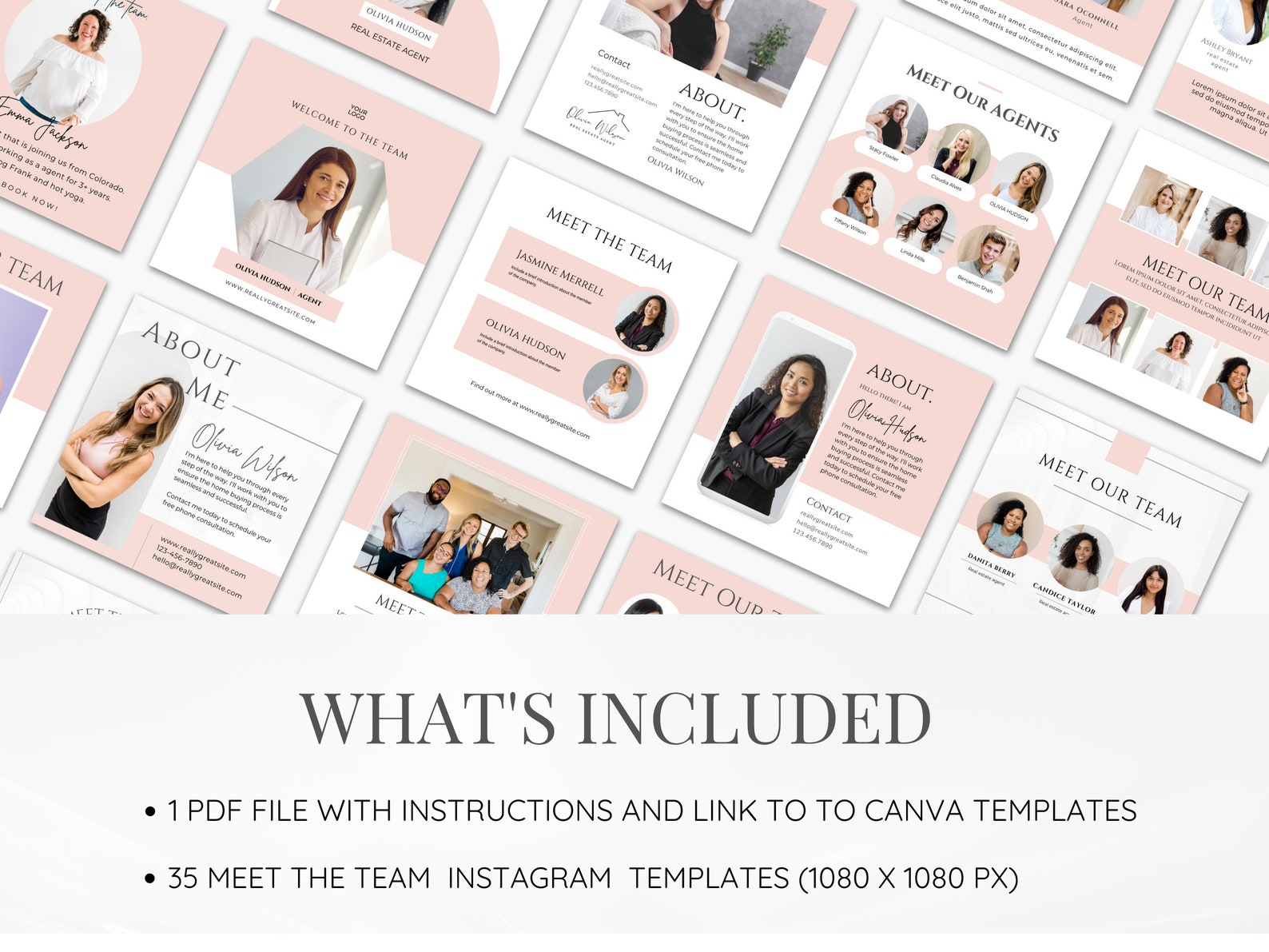 35 Pink Meet the Team Social Media Posts | Real Estate Marketing | Real ...