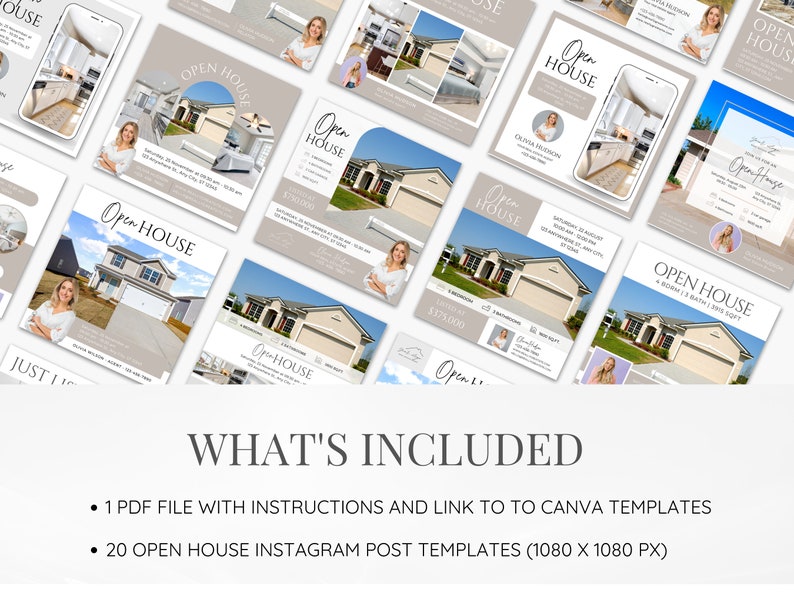 20 Open House Social Media Posts | Realtor Instagram Post Template ...