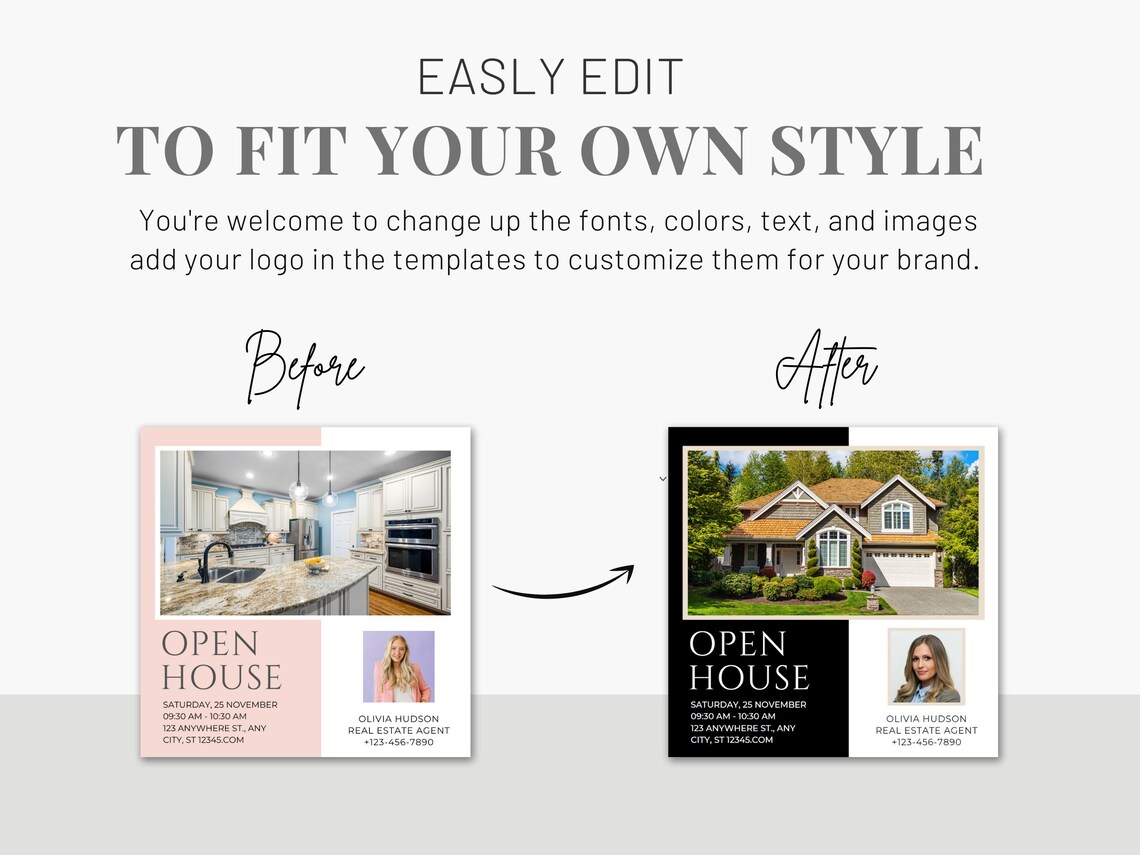 20 Pink Open House Instagram Posts | Social Media Post Templates | Open ...