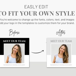 Real Estate Instagram Posts | Meet the Team Canva Templates (35 Posts ...