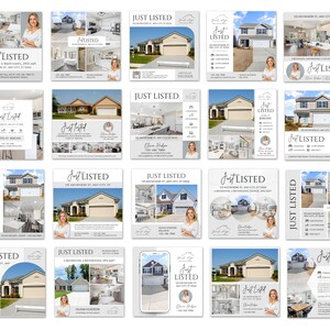 20 Just Listed Social Media Posts | Realtor Instagram Post Templates ...