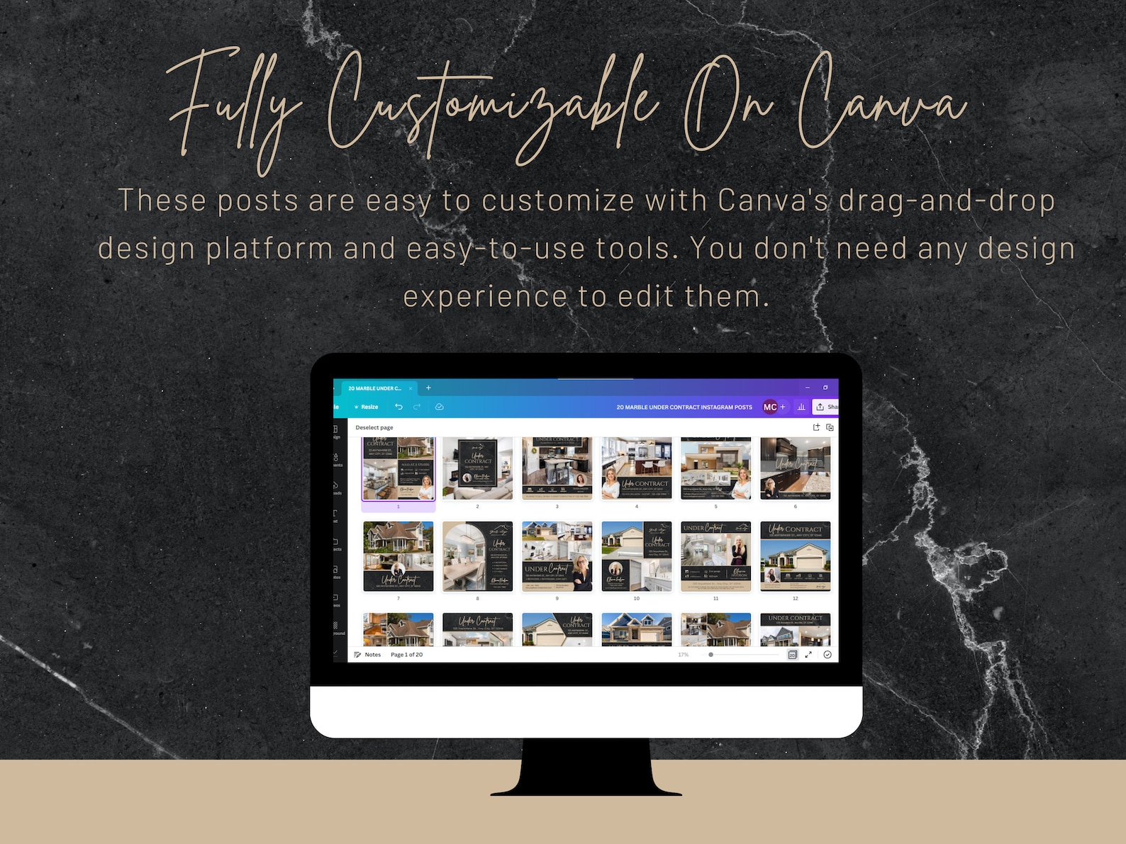 20 Marble Under Contract Social Media Posts | Realtor Instagram Post ...