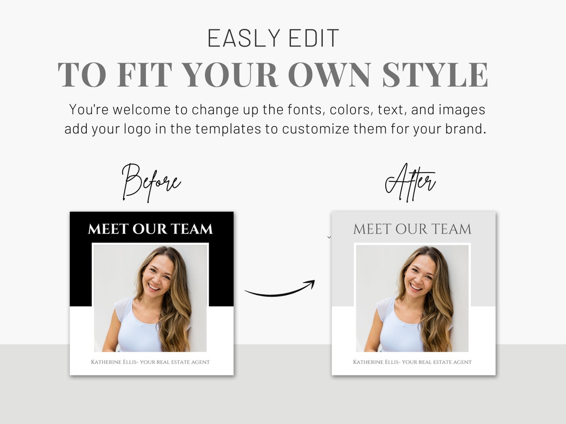 Real Estate Meet the Team Instagram Post Templates (65 Posts) (canva ...