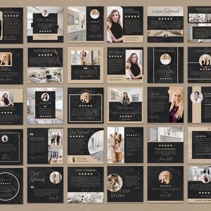 30 Marble Client Testimonial Instagram Posts | Real Estate Social Media ...