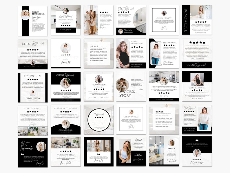 80 Client Testimonial Instagram Posts | Real Estate Marketing | Real ...