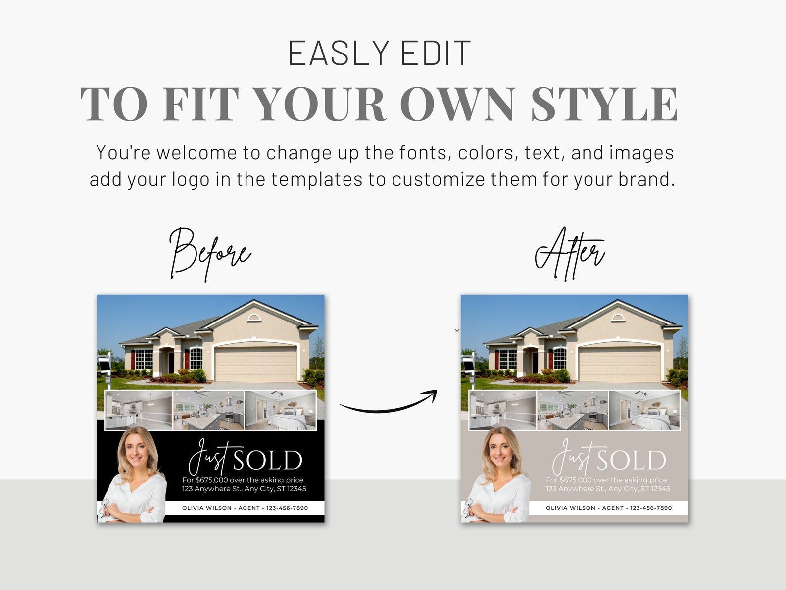 20 Just Sold Social Media Posts | Real Estate Instagram Post Templates ...