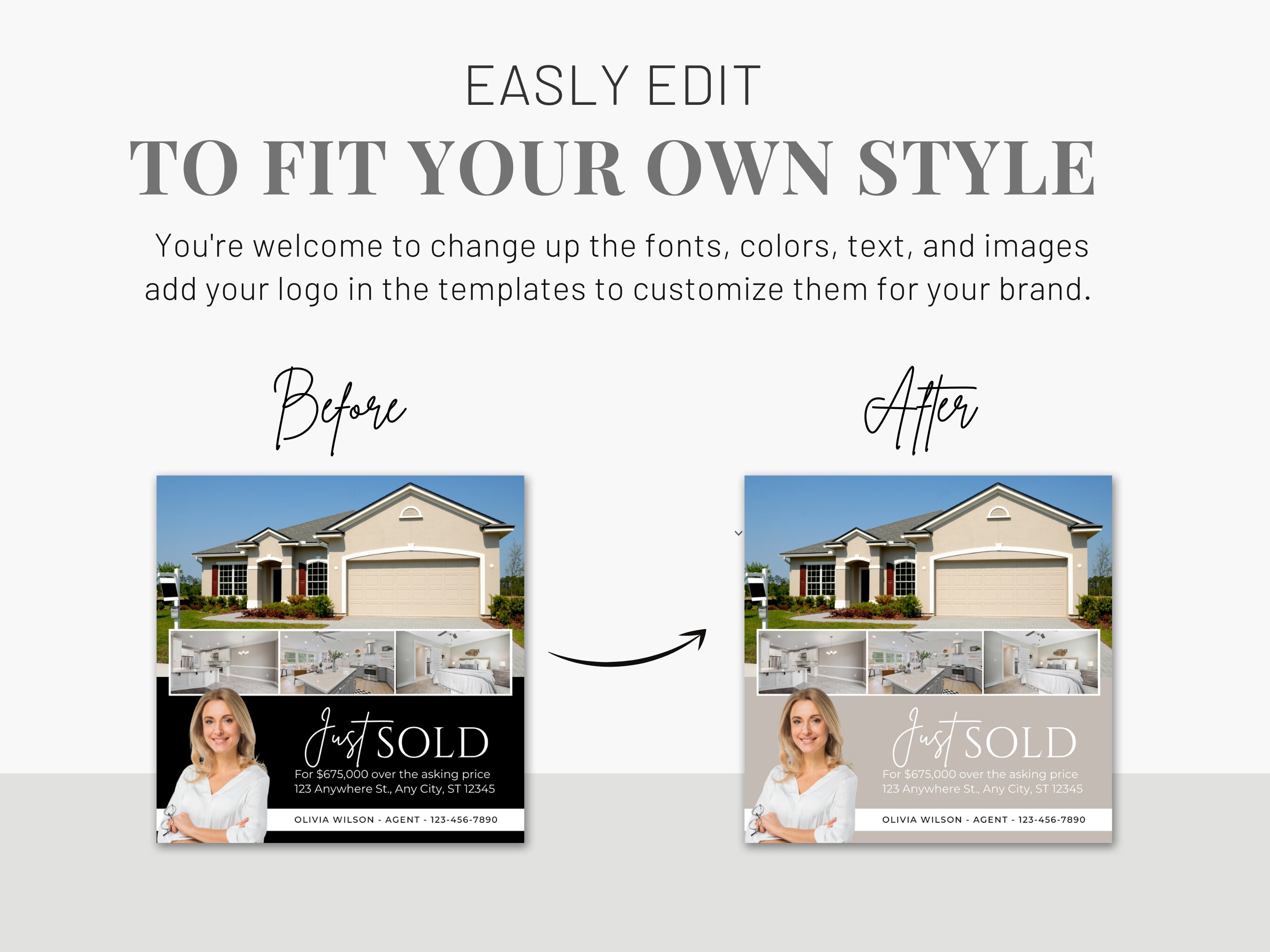 20 Just Sold Social Media Posts | Real Estate Instagram Post Templates ...