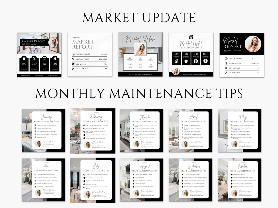 430 Real Estate Instagram Posts Real Estate Social Media Templates Real