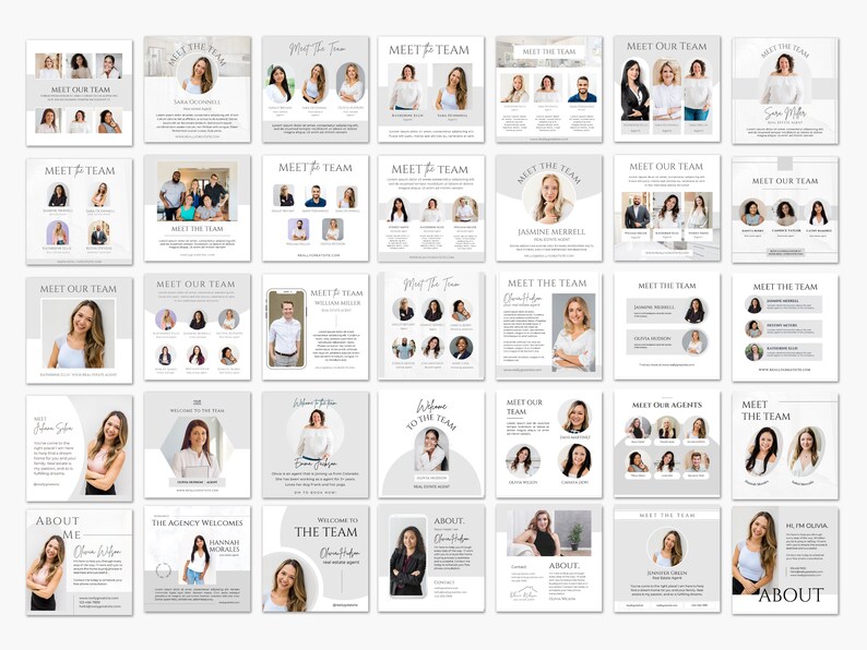 35 Meet the Team Social Media Posts Real Estate Marketing - Etsy