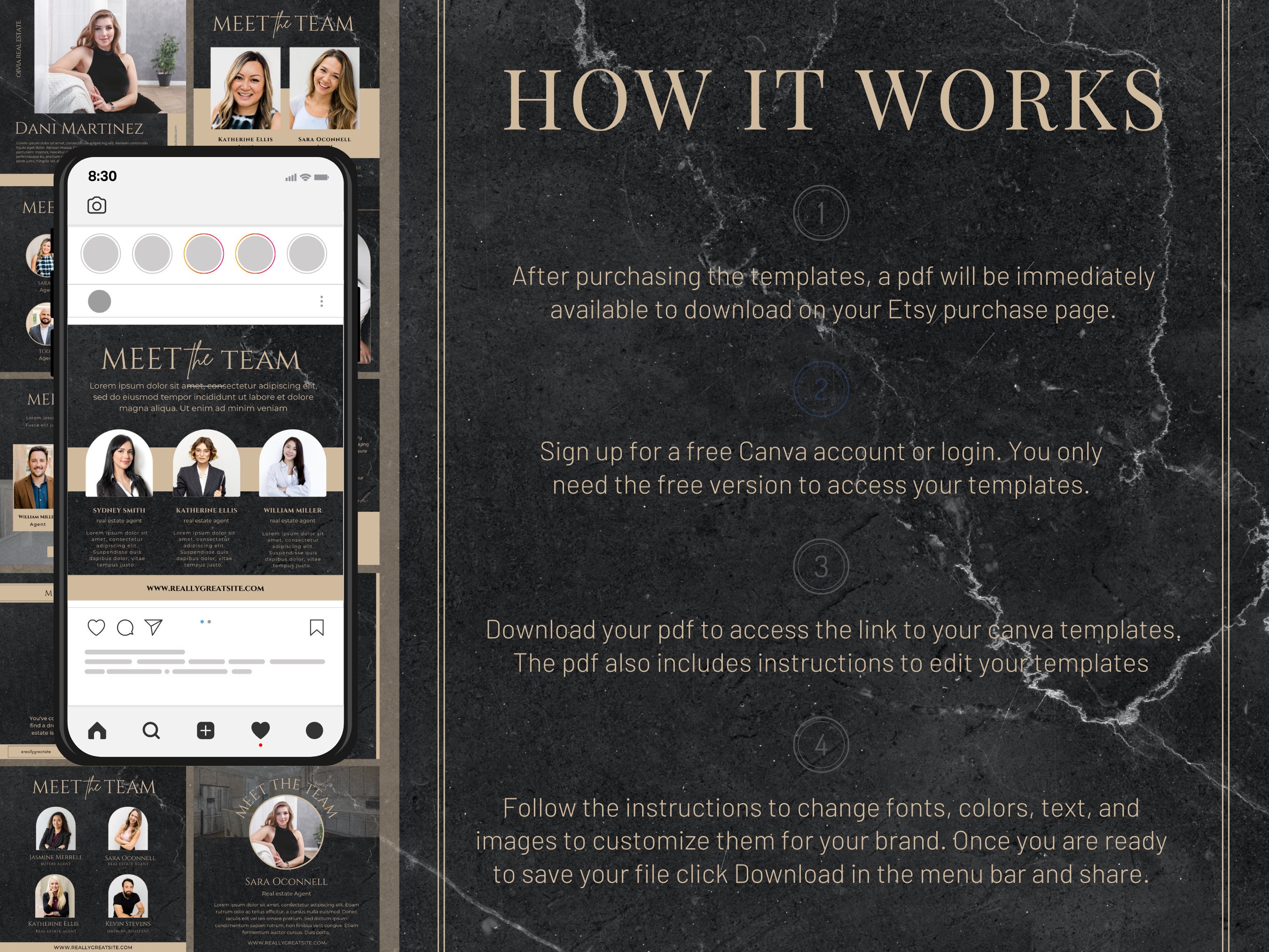 40 Marble Meet the Team Social Media Posts | Real Estate Instagram ...