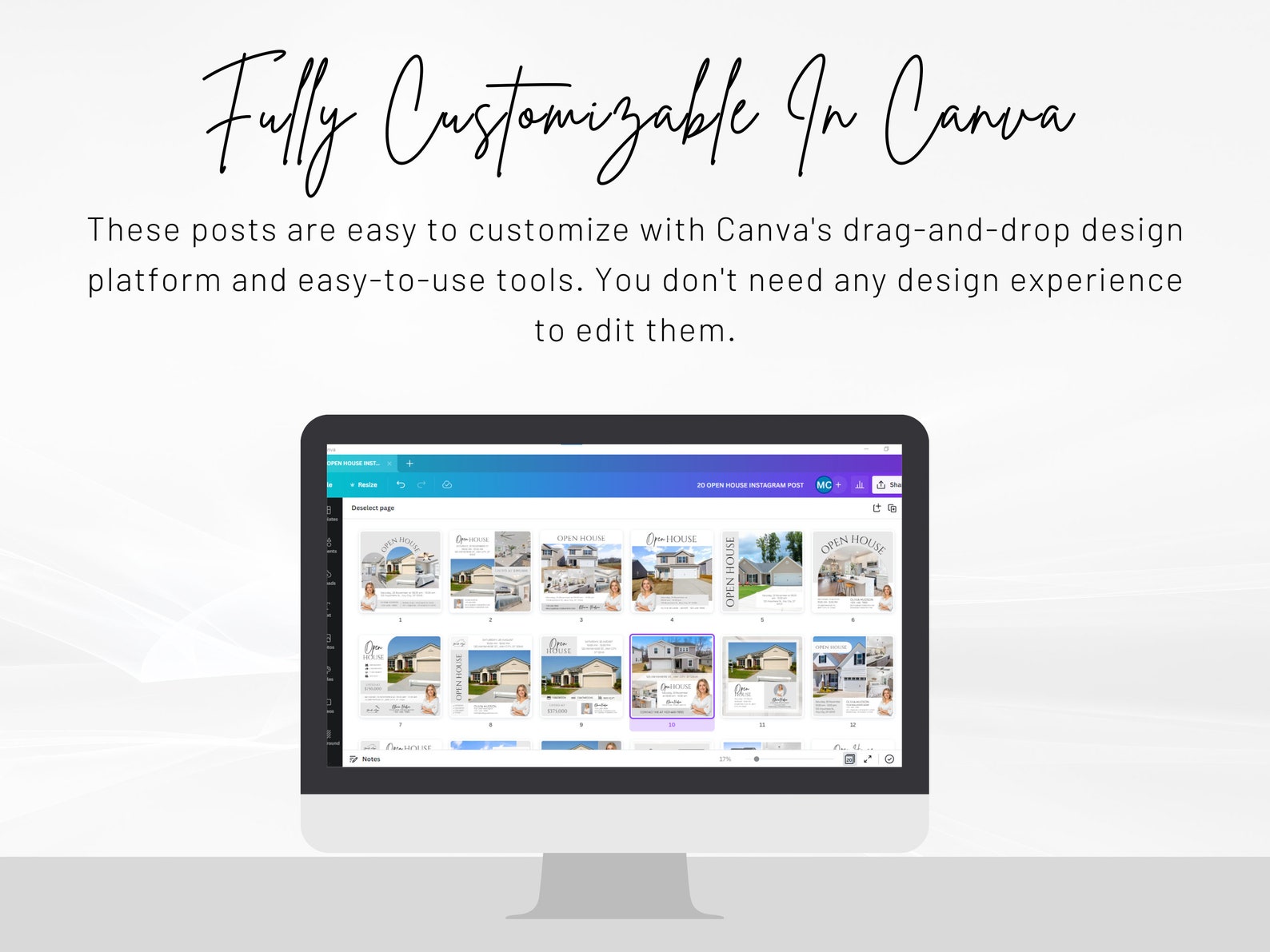 20 Open House Social Media Posts | Realtor Instagram Post Templates ...