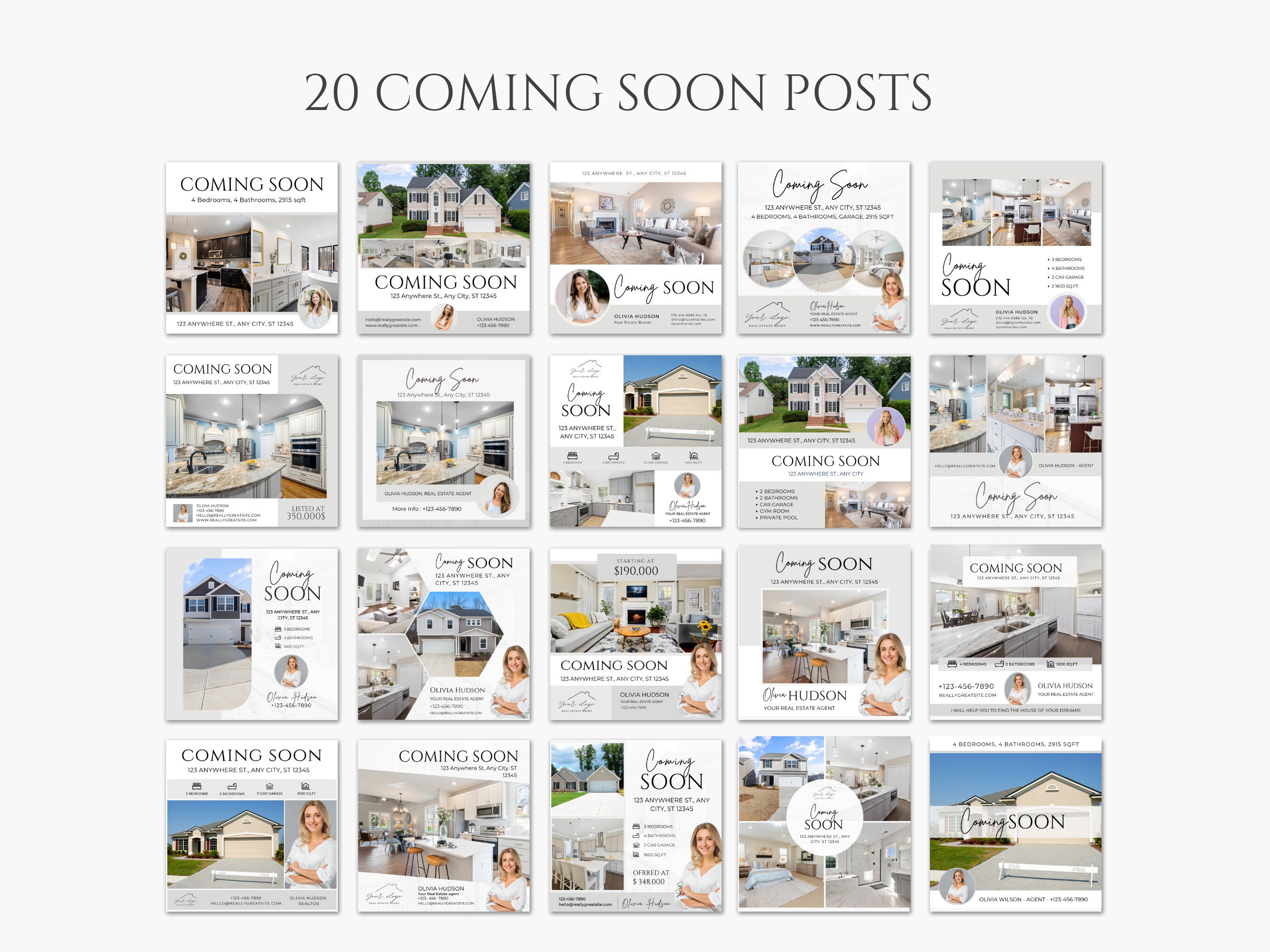 120 Real Estate Social Media Posts | Just Listed, Just Sold, Open House ...