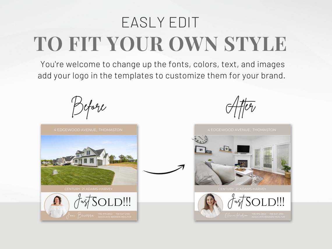 60 Beige Real Estate Social Media Listing Update Posts Instagram Posts ...