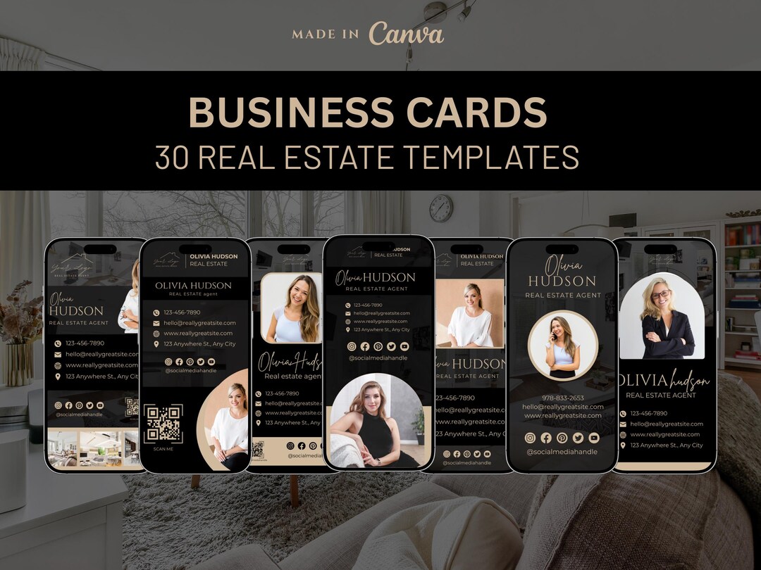 The Ultimate Luxury Digital Business Card Kit | 30 Elegant Textable ...