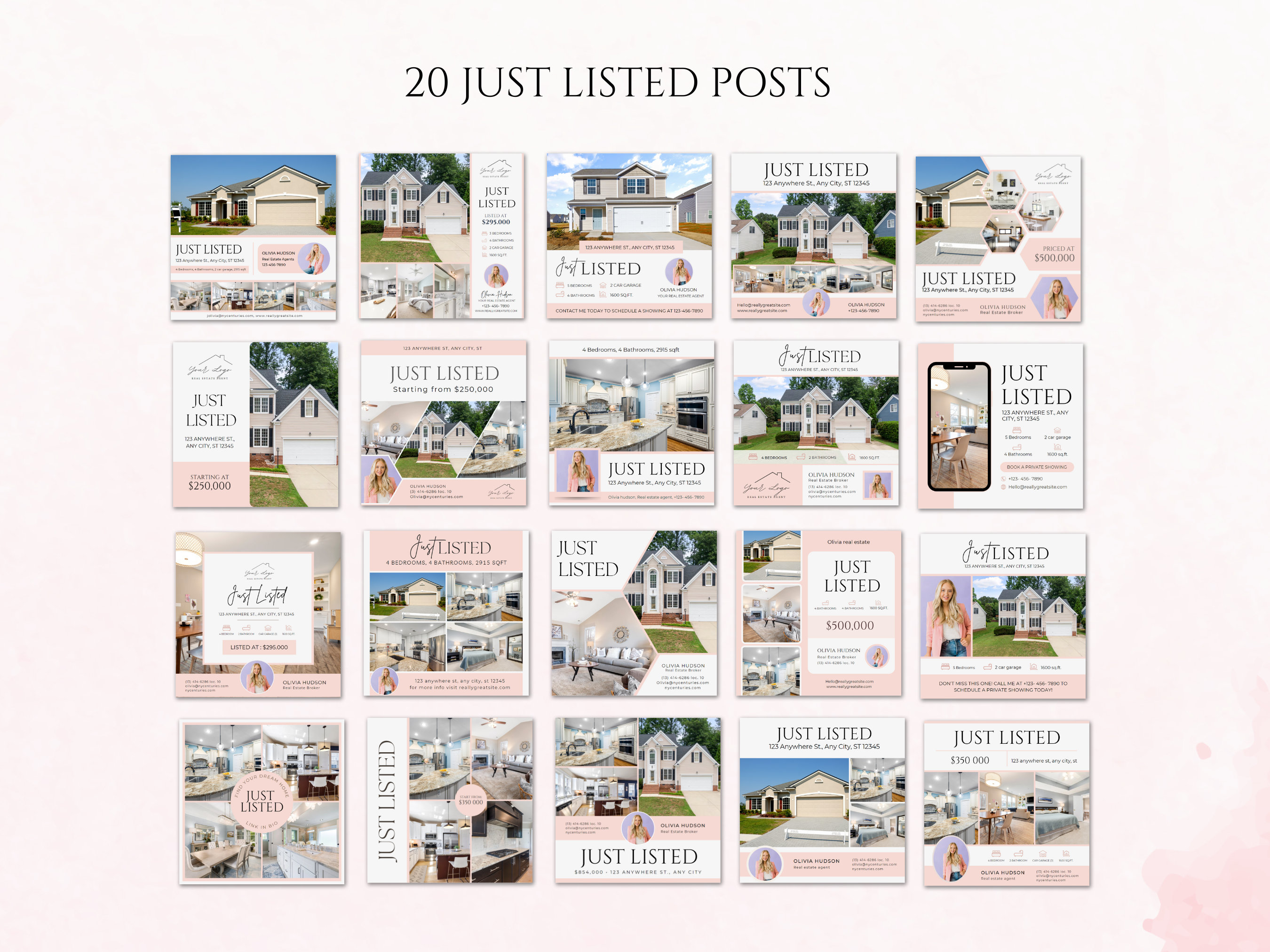 120 Pink Real Estate Listing Update Social Media Posts Real Estate ...