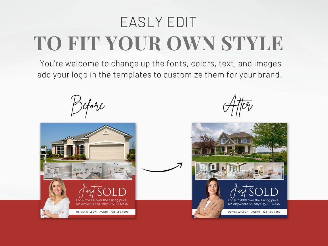 120 Red Real Estate Social Media Listing Update Posts Real Estate ...