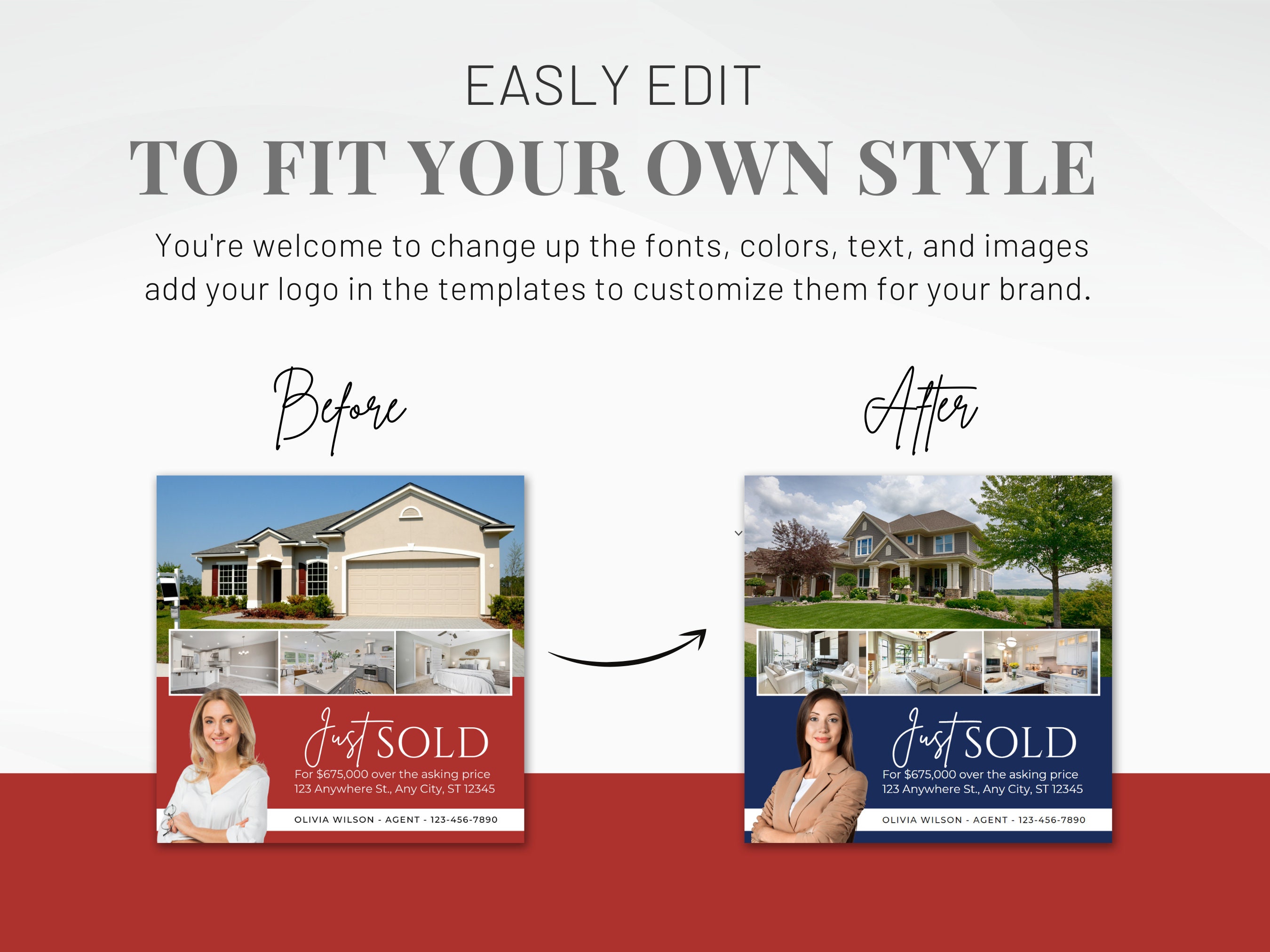120 Red Real Estate Social Media Listing Update Posts Real Estate ...