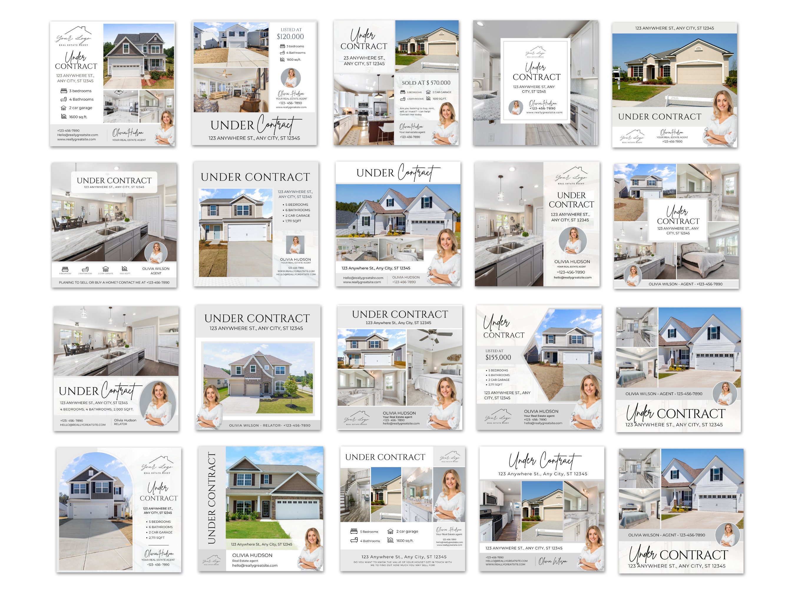 20 Under Contract Social Media Posts | Realtor Instagram Post Templates ...