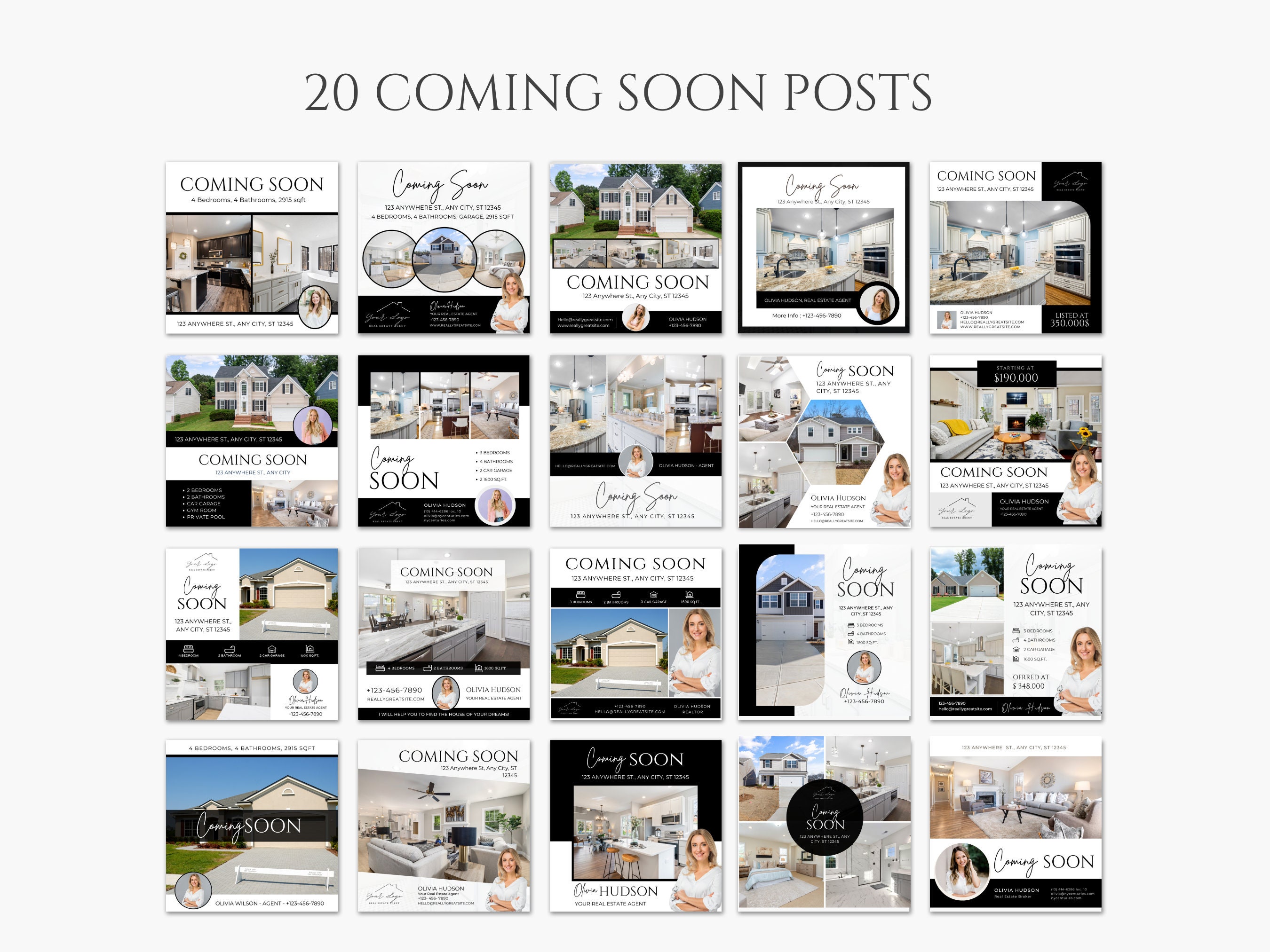 120 Real Estate Social Media Posts | Just Listed, Just Sold, Open House ...