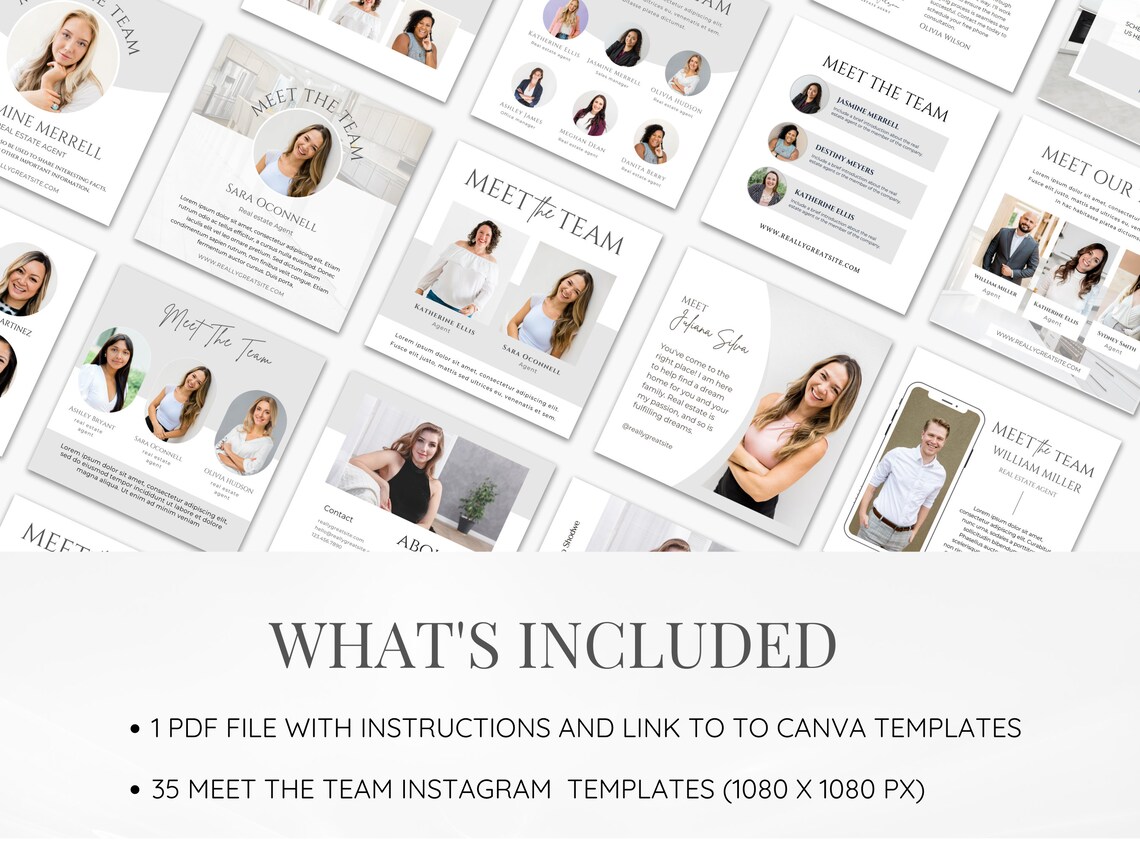 35 Meet the Team Social Media Posts Real Estate Marketing - Etsy