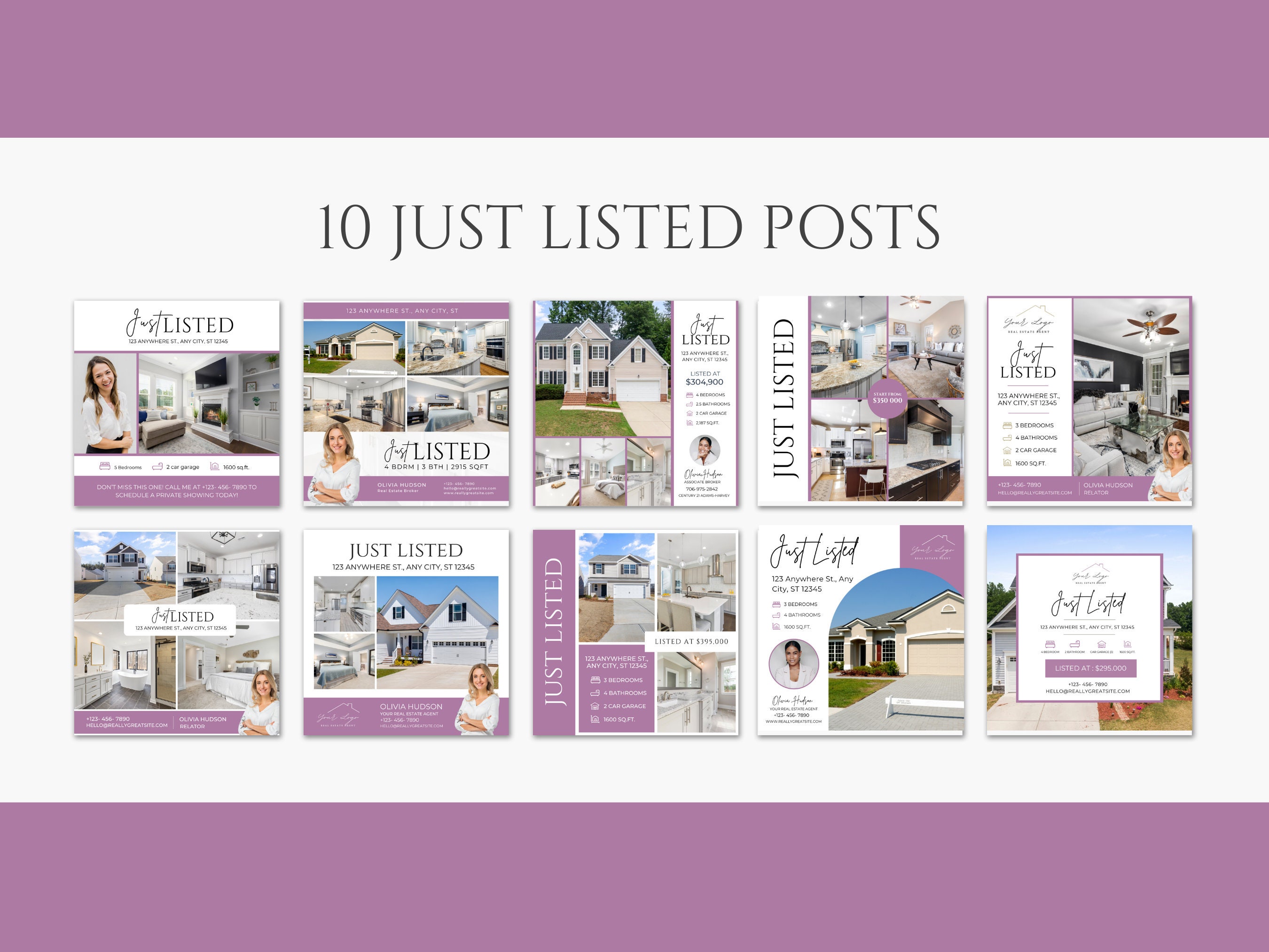 60 Essential Real Estate Listing Update Kit | Modern Instagram Posts ...