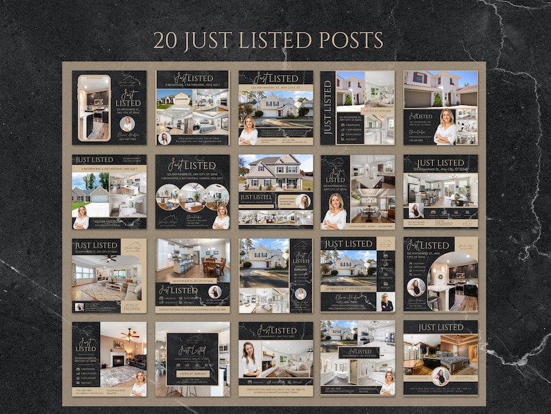 120 Luxury Real Estate Social Media Posts | Just Listed, Open House ...