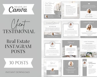 Client Testimonial Posts Templates | Entrepreneur Social Media Posts ...