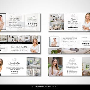 Modern Real Estate Facebook Cover Bundle | 25 Realtor Social Media ...